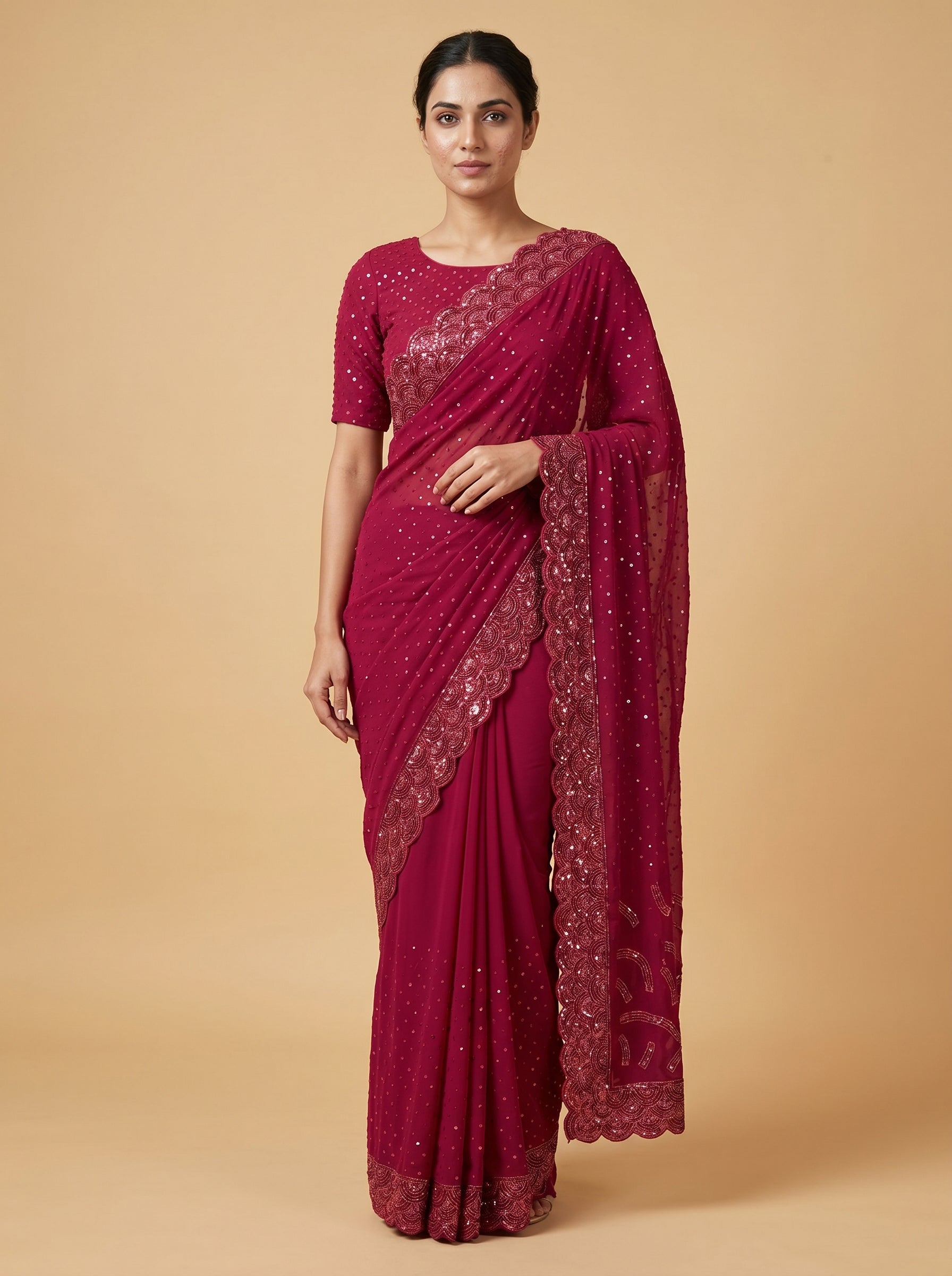 Buy Deep Maroon Grace | KALKI Fashion India