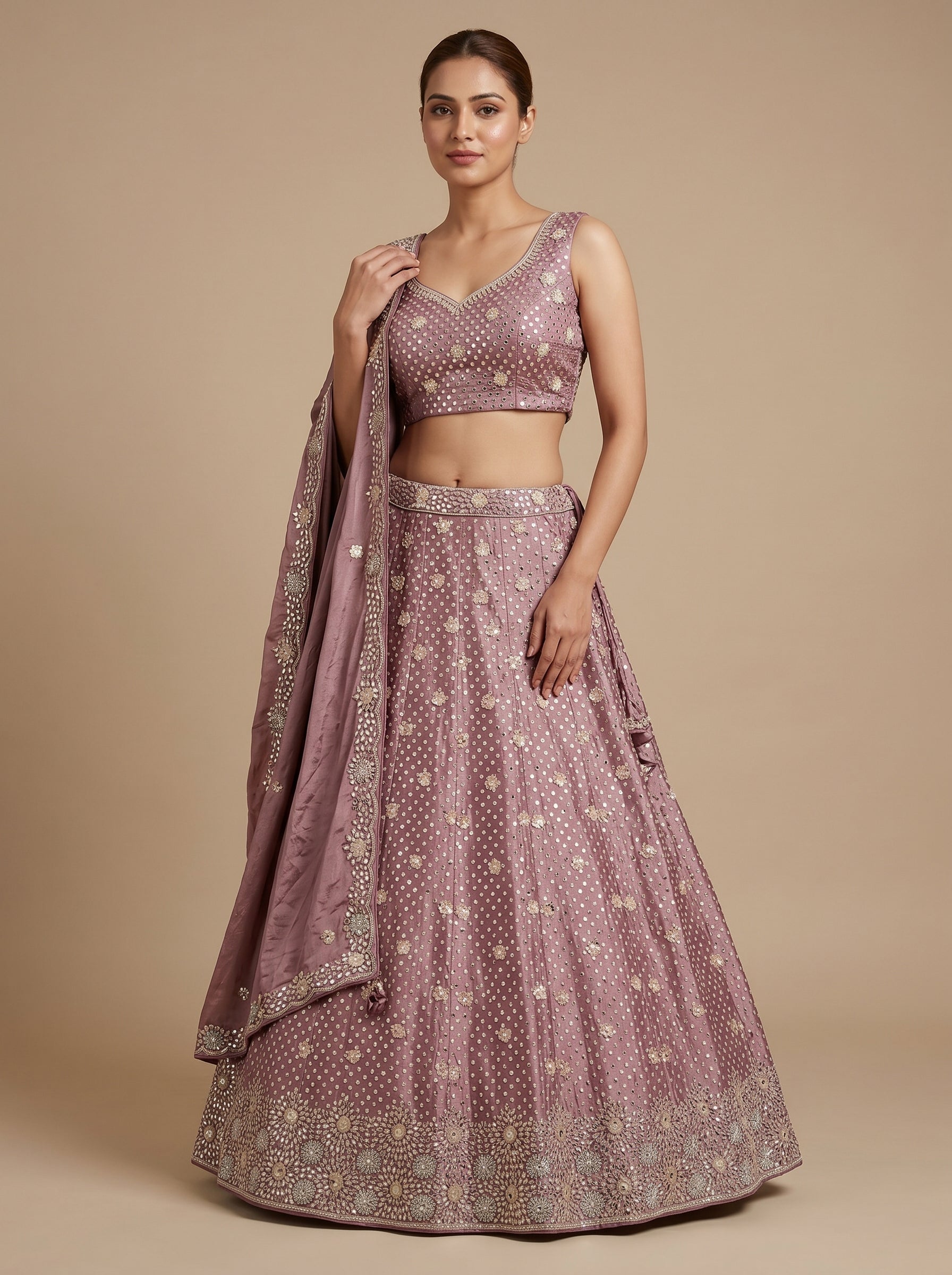 Buy Lilac Mist Lehenga | KALKI Fashion India