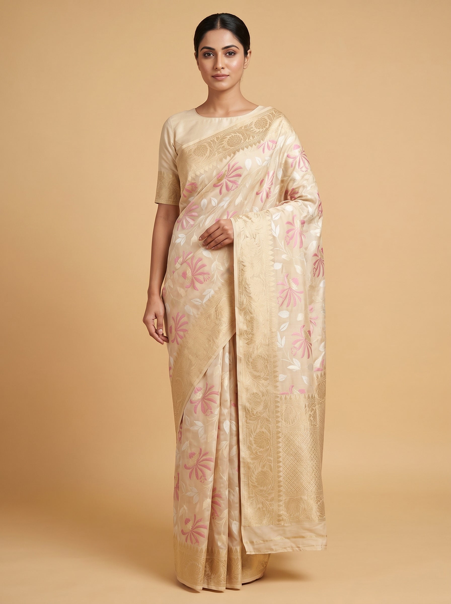 Buy Sand Beige Drape | KALKI Fashion India